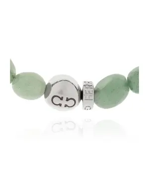FERRAGAMO Stone Bracelet With Engraved Cylinders