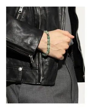 FERRAGAMO Stone Bracelet With Engraved Cylinders