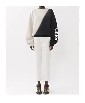 Chloé Tie-dye Logo Cotton Sweatshirt