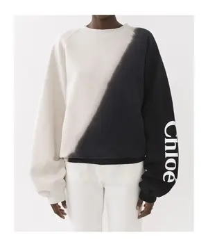 Chloé Tie-dye Logo Cotton Sweatshirt