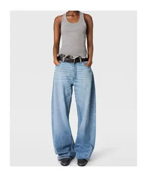 Stella McCartney Mid Waist Relaxed Curve Jeans - Medium Blue