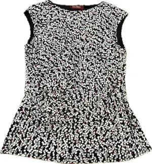 Max Mara Sleeveless Graphic Print Round Neck Dress