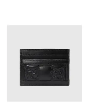 Gucci Gg Matelassé Card Holder - Black