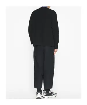 Maison Kitsuné Fox Head Ribbed Cardigan - Black