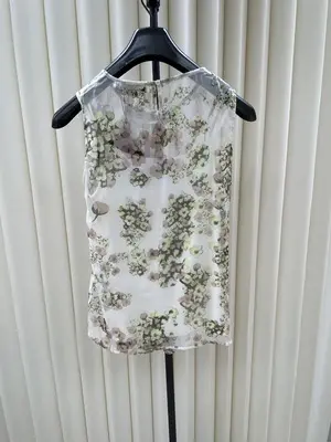 Max Mara Sleeveless Floral Print Top