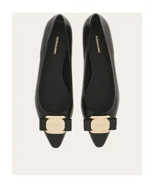 FERRAGAMO Vara Bow Ballet Flats - Black