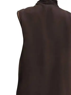 Brunello Cucinelli Sleeveless Bow Detail Blouse