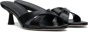 AeydĒ Vero Leather High-heeled Sandals - Black