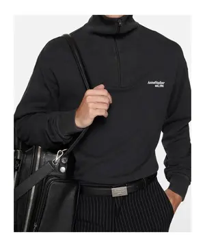 Acne Studios Half Zip Logo Sweatshirt