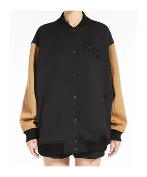 Max Mara Color-blocked Jersey Pilot Jacket