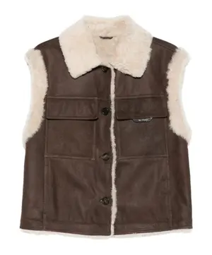 Brunello Cucinelli Buttoned Shearling Waistcoat