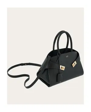 FERRAGAMO Gancini Logo Tote Bag - Black