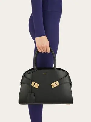 FERRAGAMO Gancini Logo Tote Bag - Black
