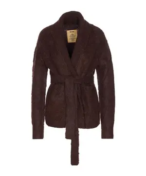UMA WANG Shawl Collar Long Sleeve Cardigan - Black