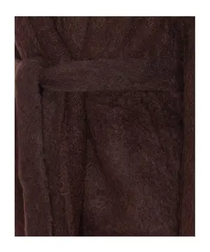 UMA WANG Shawl Collar Long Sleeve Cardigan - Black