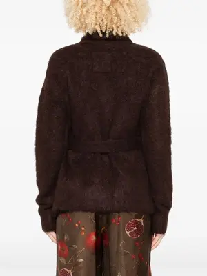UMA WANG Shawl Collar Long Sleeve Cardigan - Black