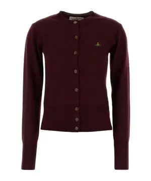 VIVIENNE WESTWOOD Orb Embroidered Buttoned Cardigan