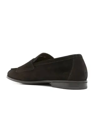 DOUCAL'S Double Buckle Monk Loafers - Brown