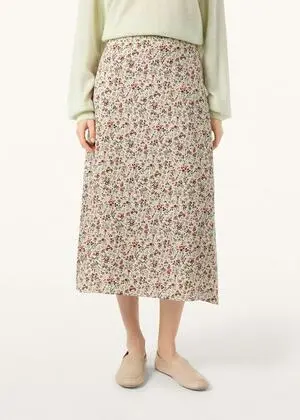 Loro Piana Floral Printed Midi Skirt