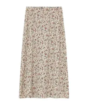 Loro Piana Floral Print Midi Skirt