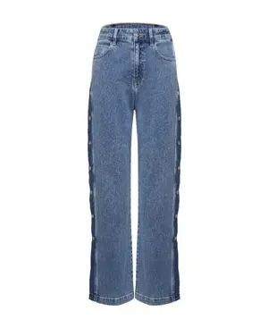 LIUREGALI Baggy Wide-legged Jeans - Blue