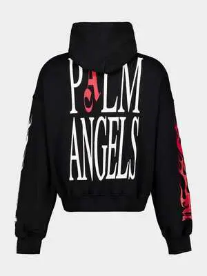 Palm Angels Flames Flag Zip-up Hoodie