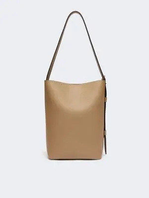Max Mara Medium Arketipo Leather Bag - Mud Color