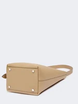 Max Mara Medium Arketipo Leather Bag - Mud Color