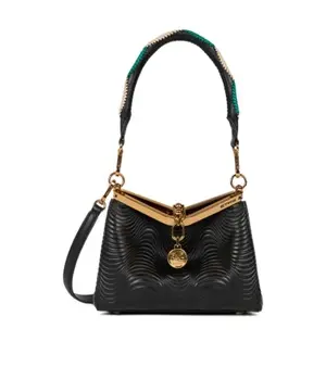 Etro Small Vela Bag With Wavy Motif - Black