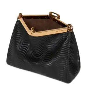 Etro Small Vela Bag With Wavy Motif - Black