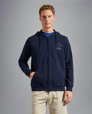 PAUL  SHARK Paul & Shark Contrast Logo Hoodie