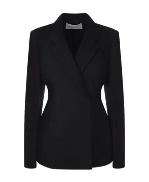 Alaïa Double-breasted Fitted Waist Blazer