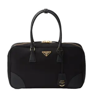 Prada Re-nylon Tote Bag With Enameled Metal Logo
