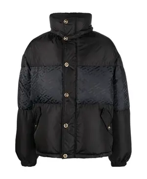 Versace Logo Padded Long Sleeve Jacket
