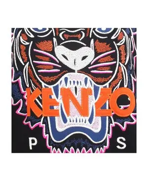 Kenzo Logo Tiger Head Embroidered Sweater - Black