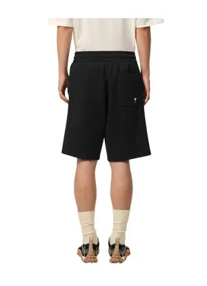 AMI Paris De Coeur Drawstring Shorts - Black