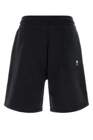 AMI Paris De Coeur Drawstring Shorts - Black