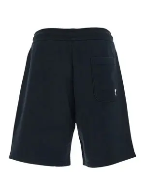 AMI Paris De Coeur Drawstring Shorts - Black