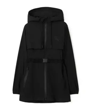 Burberry Embroidered Logo Belted Parka