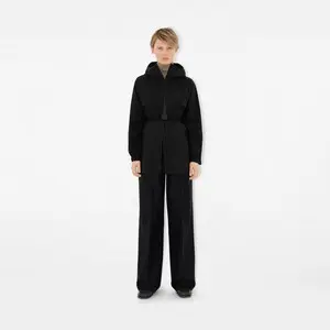 Burberry Embroidered Logo Belted Parka