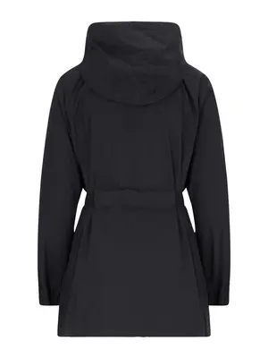 Burberry Embroidered Logo Belted Parka