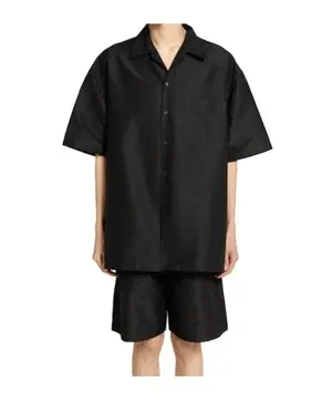 Gucci Gg Faille Collared Short-sleeve Shirt - Black