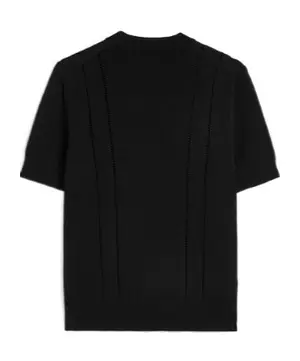 JIL SANDER Cotton Pointelle Knit T-shirt