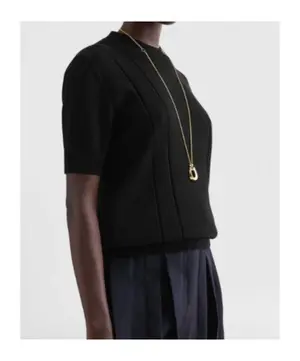 JIL SANDER Cotton Pointelle Knit T-shirt