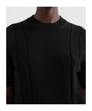JIL SANDER Cotton Pointelle Knit T-shirt