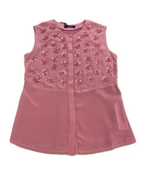 Max Mara Sleeveless Top With Graphic Embellishments