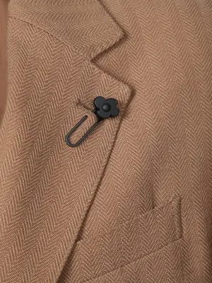 LARDINI Single-breasted Tailored Blazer - Beige