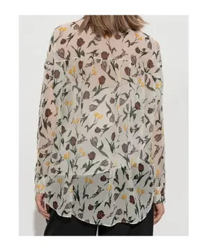 Marni Floral Printed Long Sleeve Shirt - Gray