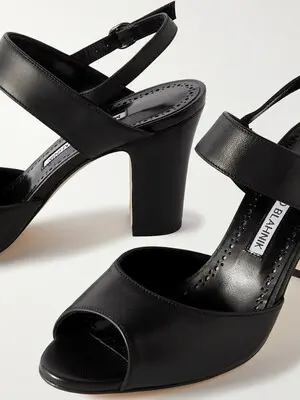 Manolo Blahnik Open-toe High-heeled Sandals With Buckle Detail