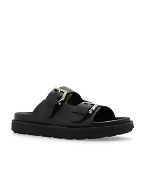 FERRAGAMO Logo Buckled Slides